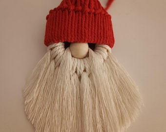 Macrame Santa Ornament - Etsy