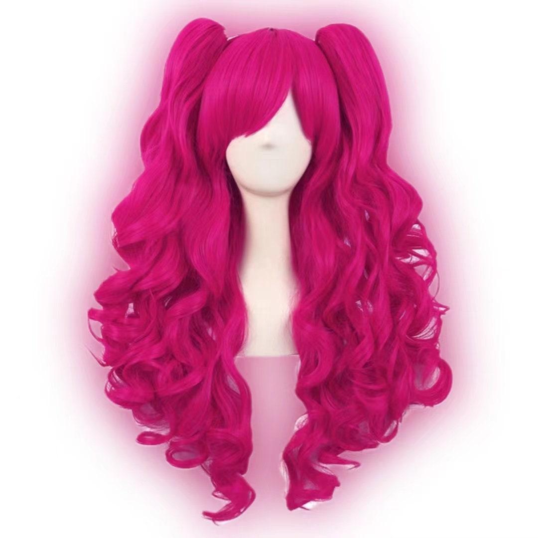 Beautiful Dragon Fruit Wig Anime Pony Svg Cosplay Wig Double Ponytail ...