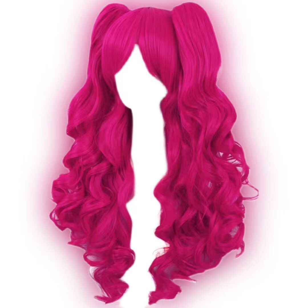 Beautiful Dragon Fruit Wig Anime Pony Svg Cosplay Wig Double Ponytail ...