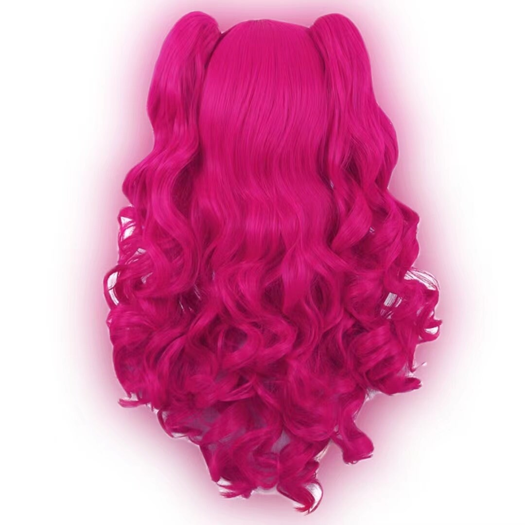Beautiful Dragon Fruit Wig Anime Pony Svg Cosplay Wig Double Ponytail ...