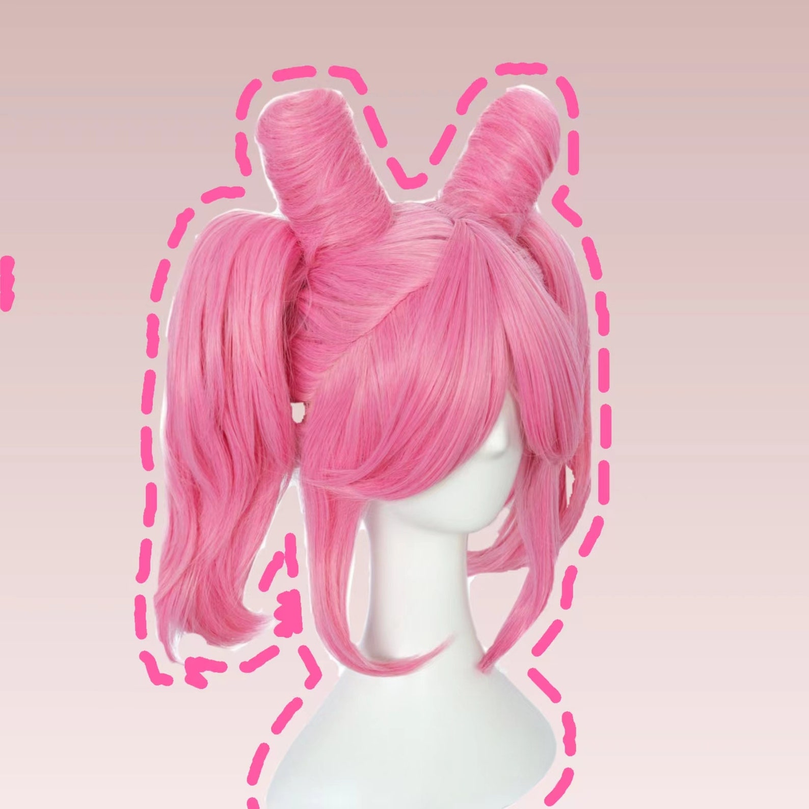 Sailor Moon Wig Chibiusa sailor Moon Boxer Moon Pink Curly Wig. - Etsy