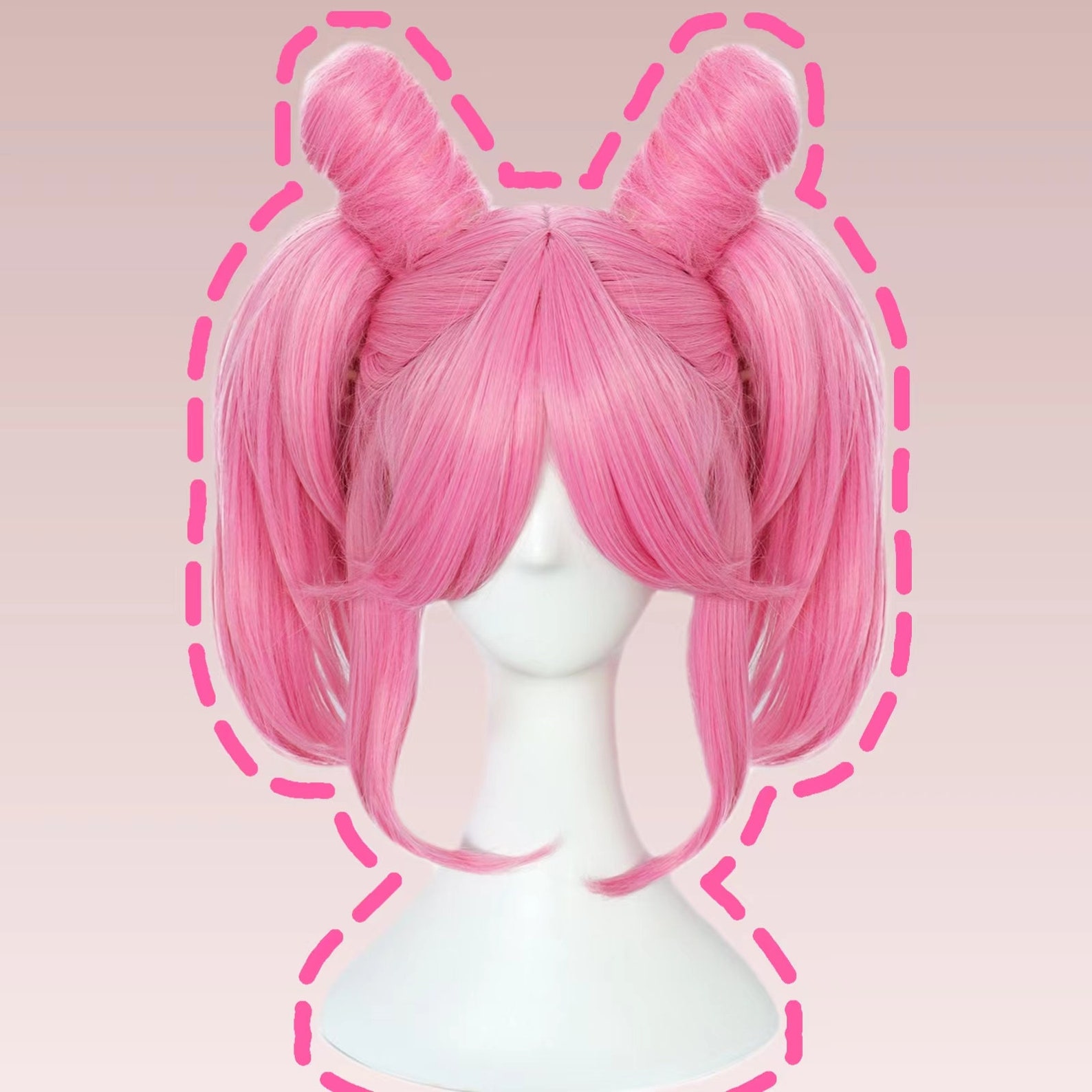 Sailor Moon Wig Chibiusa sailor Moon Boxer Moon Pink Curly Wig. - Etsy