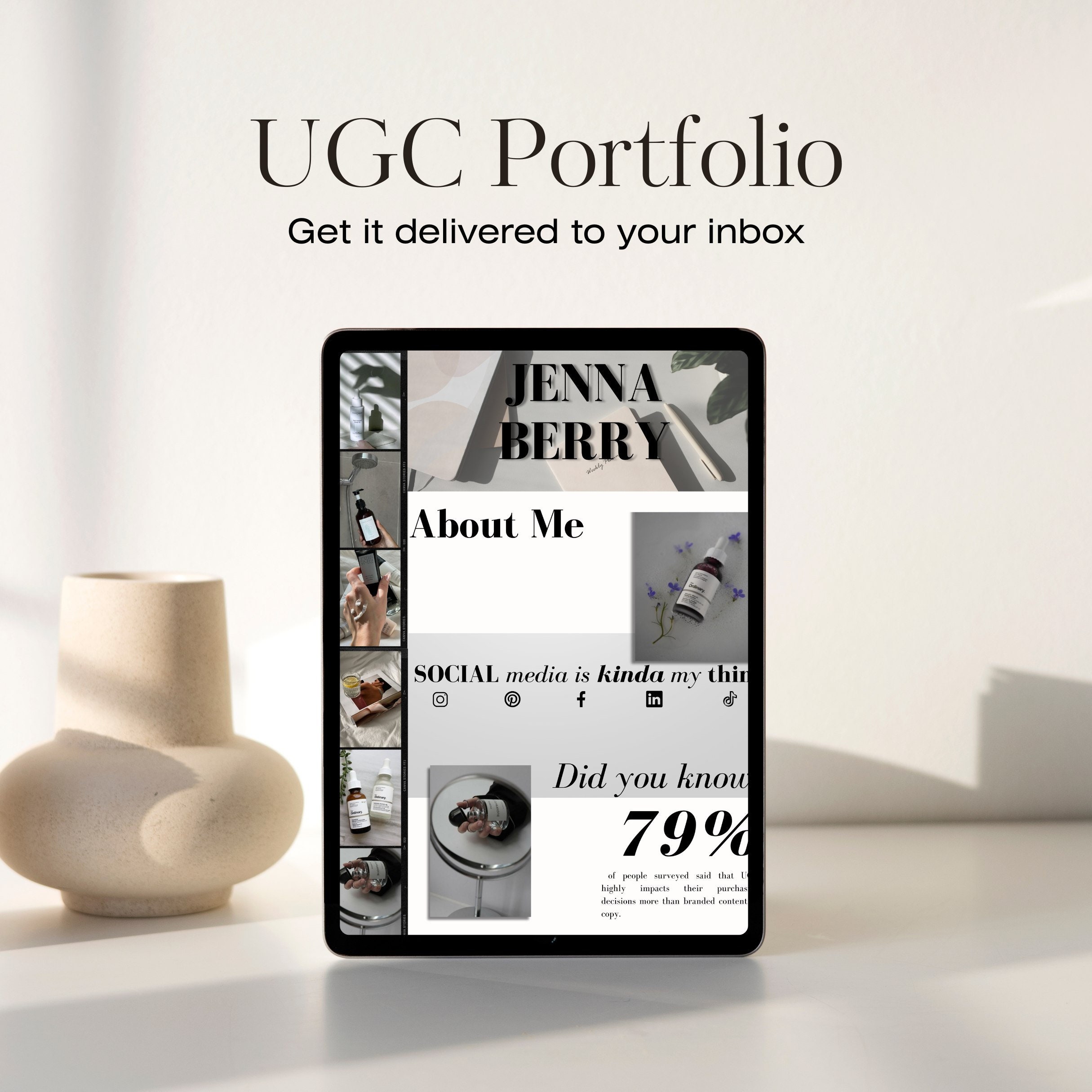 Stylish Portfolio Template for Creators - Etsy