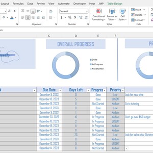 To Do List Template | Excel Planner Spreadsheet | Digit Task Tracker ...