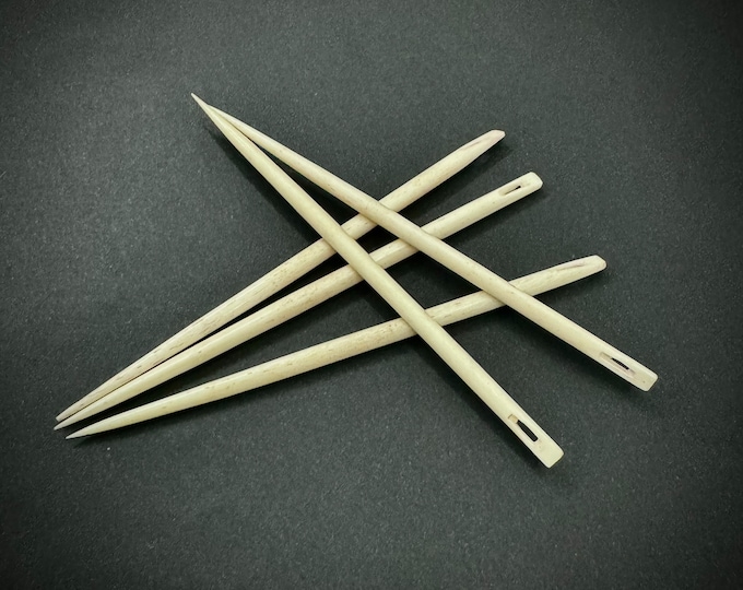 Handcrafted 4-inch Bone Needles Perfect for Crafting and Sewing ...
