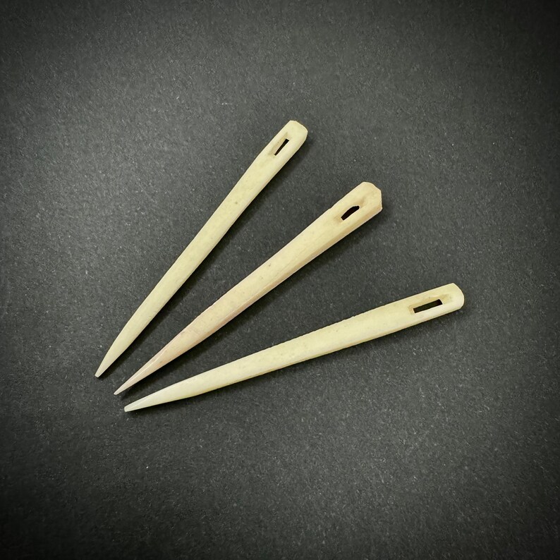 Handcrafted Medieval 2-inch Bone Needles Perfect for Crafting and ...
