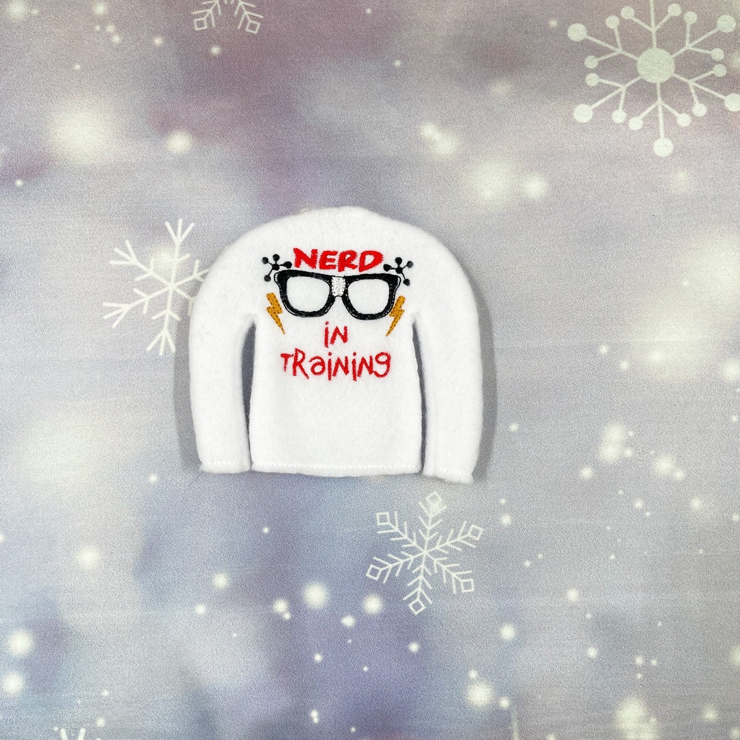 Nerd in Training Elf Sweater, Elf Outfit, Elf Shirt, Custom Elf Costume ...