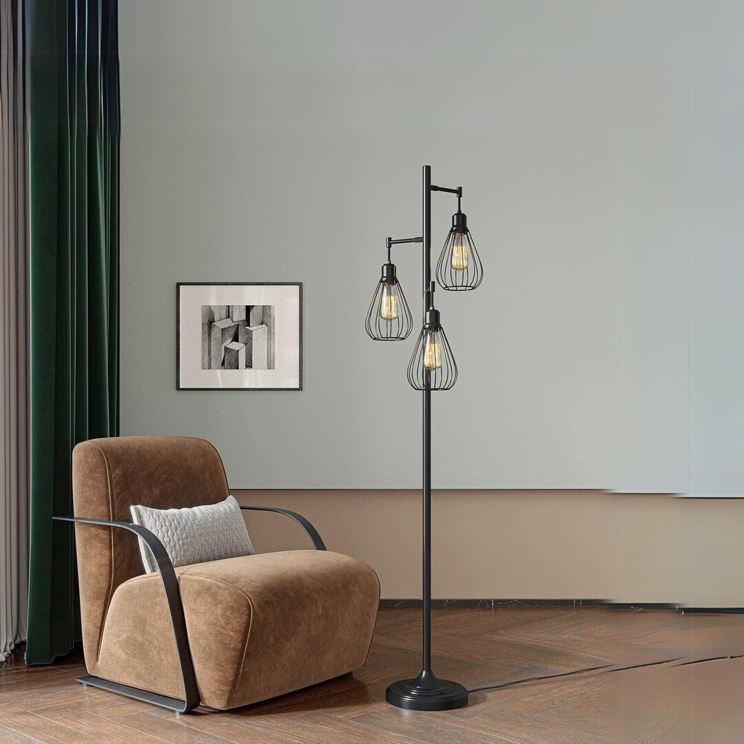 Industrial Floor Lamp Dimmer Switch Metal Black Aluminum - Etsy