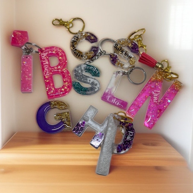 Alphabet Keychain - Etsy
