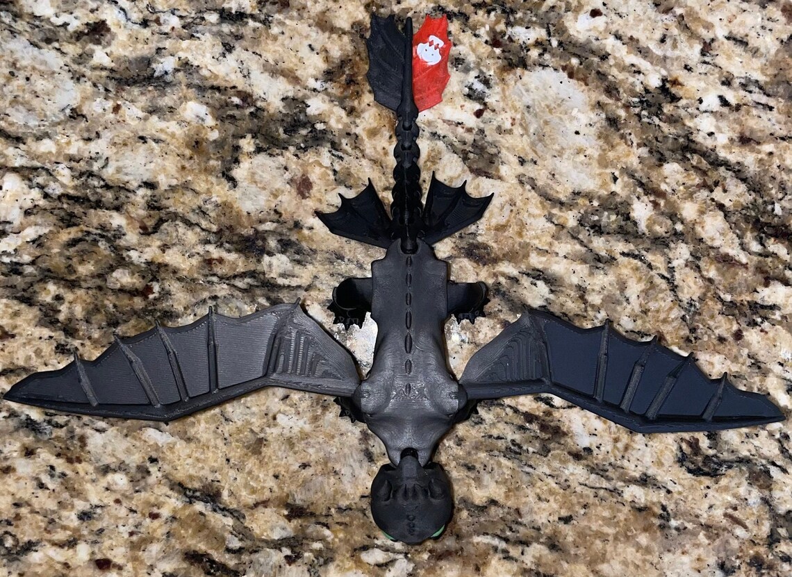 Flexi Toothless & Lightfury 3D Printed Figures | Articulating HTTYD ...