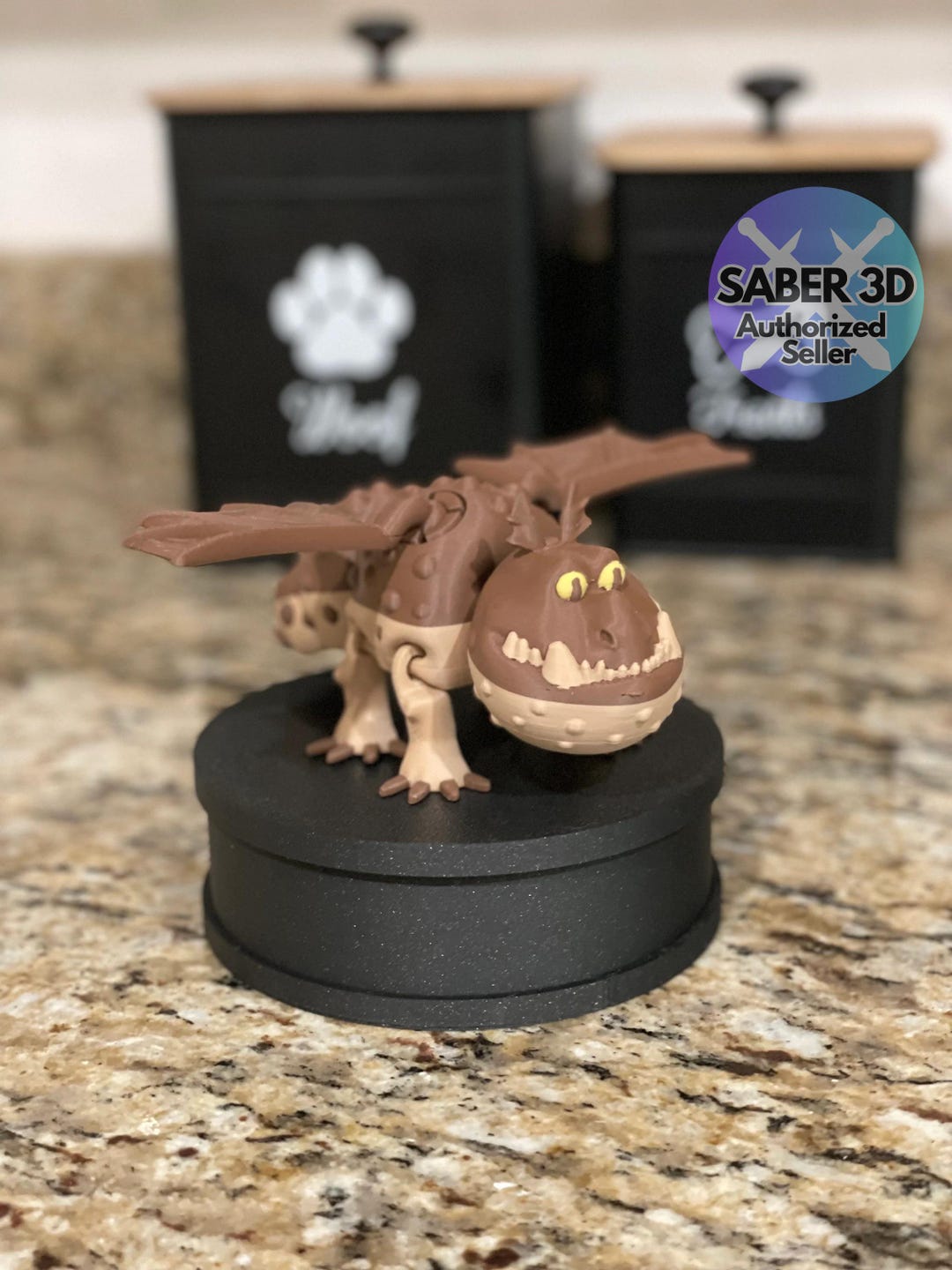 Flexi Gronkle Meatlug Dragon Figurine | Articulating 3D Printed Toy ...