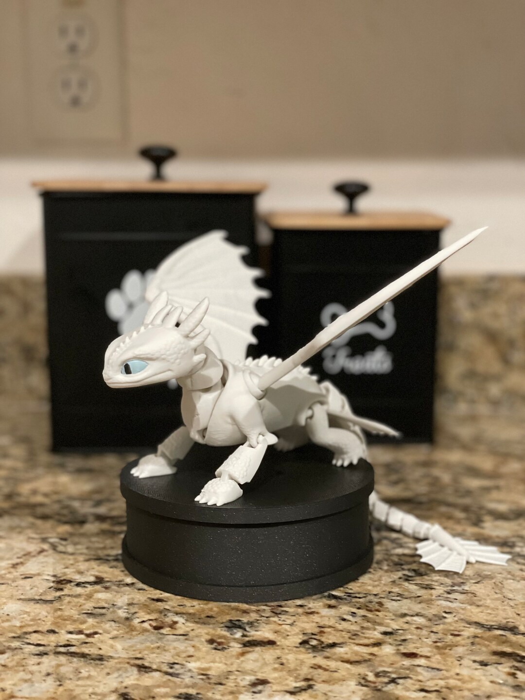 Lightfury 3D Printed Dragon Figure | Toothless Inspired Articulating ...
