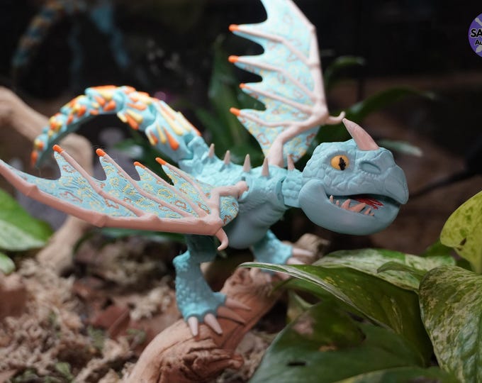 Lightfury 3D Printed Dragon Figure | Toothless Inspired Articulating ...