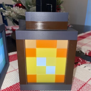 Pixelated Lantern Night Light | Gamer Room Decor | 3D Printed Soul ...