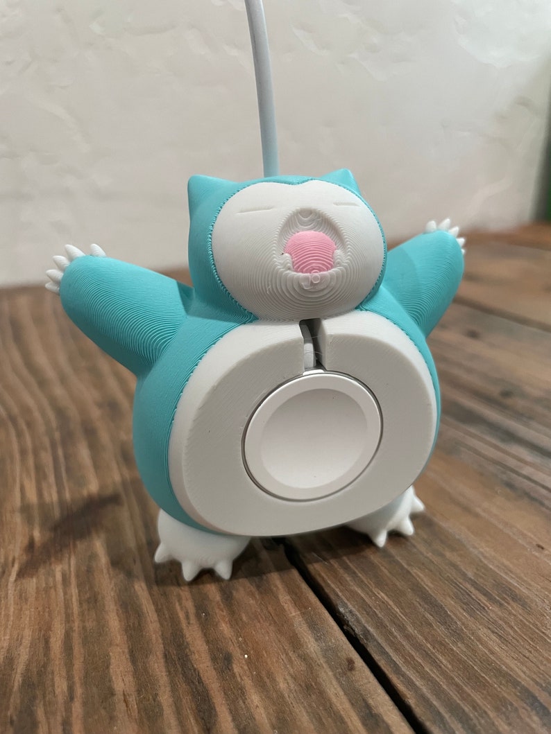Snorlax Apple Watch Charger Stand | Pokémon-inspired Fan Art Desk ...