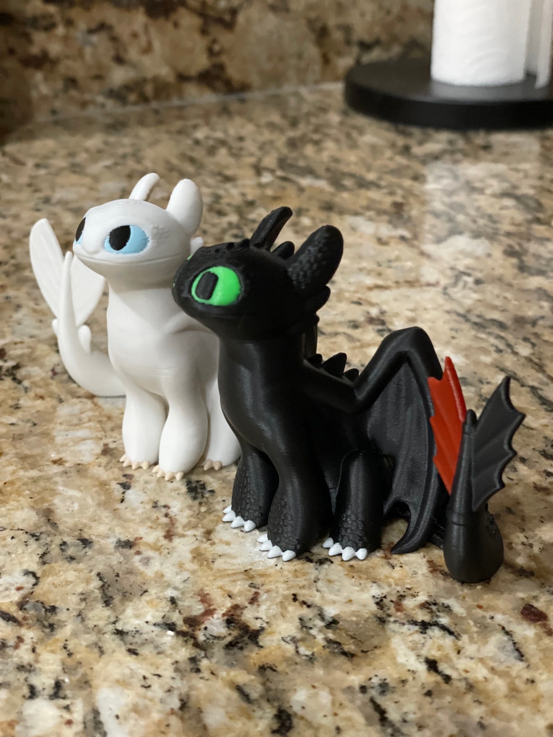 Toothless & Lightfury Cake Topper | HTTYD Dragon 3D Printed Decoration ...