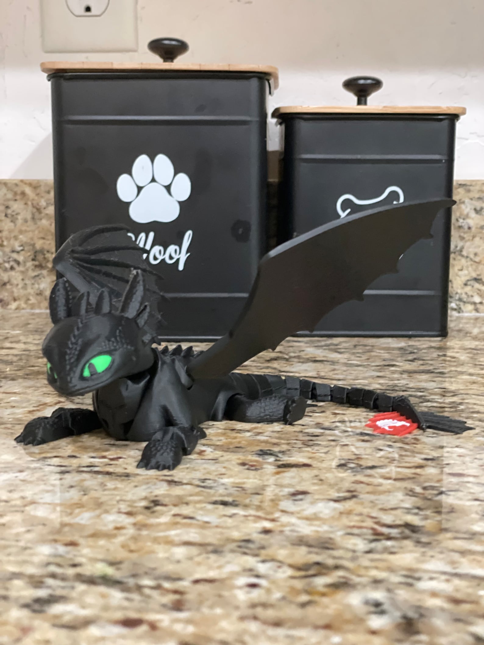 Articulating Nightfury - 3D Printed Figure | HTTYD Inspired Dragon Toy ...