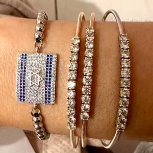 Israel Flag Bracelet Israel Bracelet Israel Jewelry Star of David ...
