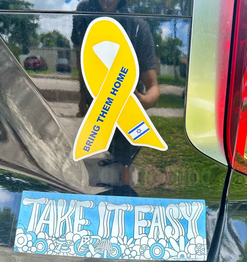 Bring Them Home Car Magnet Hostage Magnet Yellow Ribbon Magnet Jewish ...