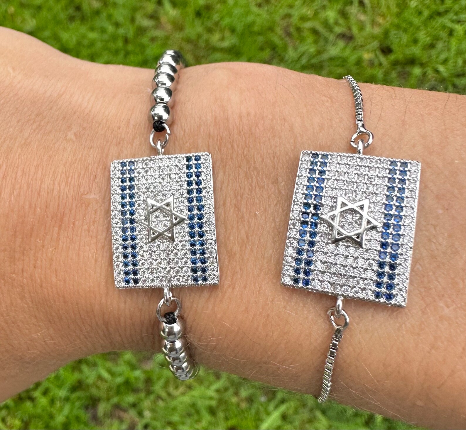 Israel Flag Bracelet Israel Bracelet Israel Jewelry Star of David ...