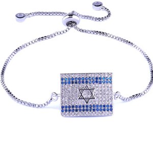 Israel Flag Bracelet Israel Bracelet Israel Jewelry Star of David ...