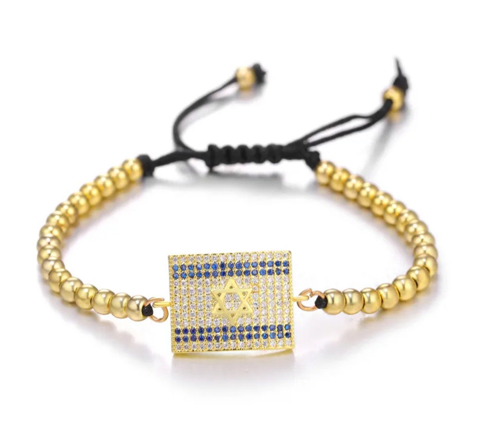 Israel Flag Bracelet Israel Bracelet Israel Jewelry Star of David ...