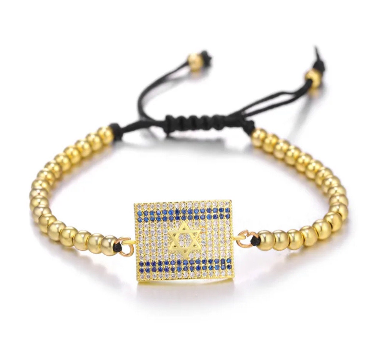 Israel Flag Bracelet Israel Bracelet Israel Jewelry Star of David Bracelet Jewish Bracelet ...