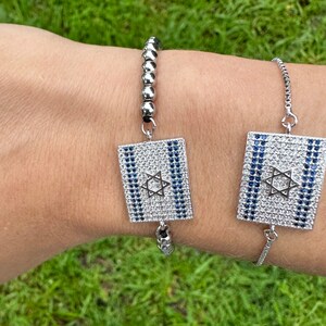 Israel Flag Bracelet Israel Bracelet Israel Jewelry Star of David ...