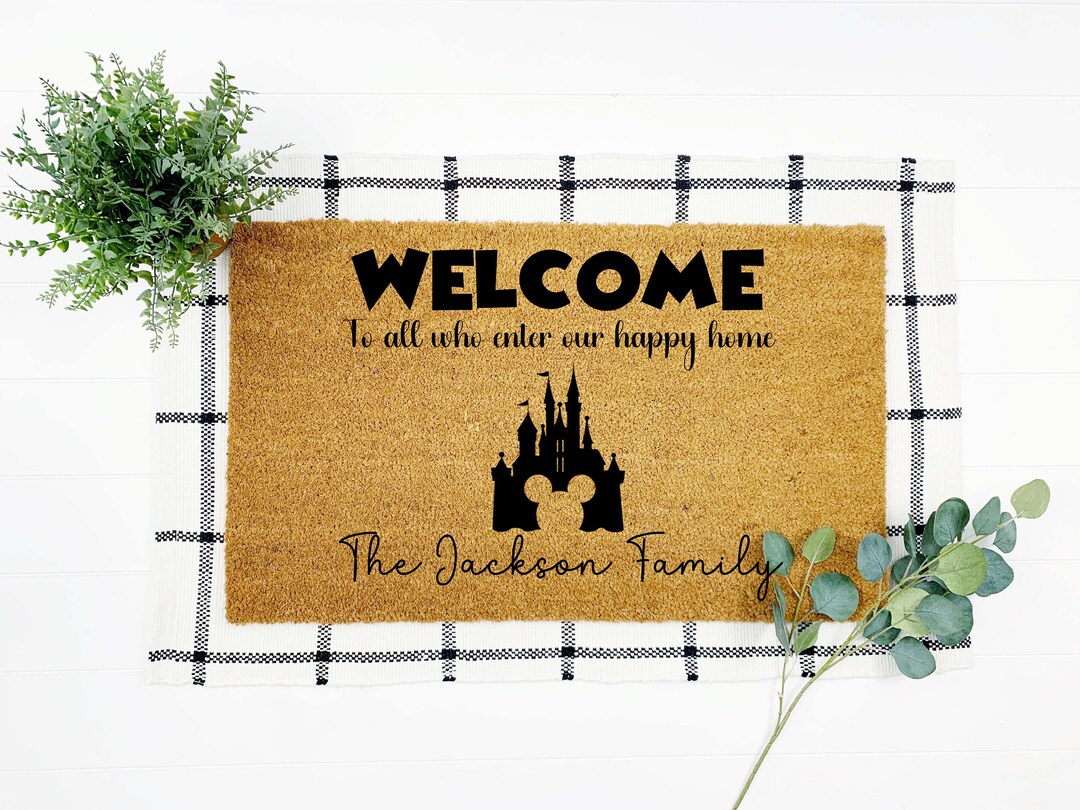 Magical Castle Welcome Home Mat - Welcome to All Who Enter This Happy ...