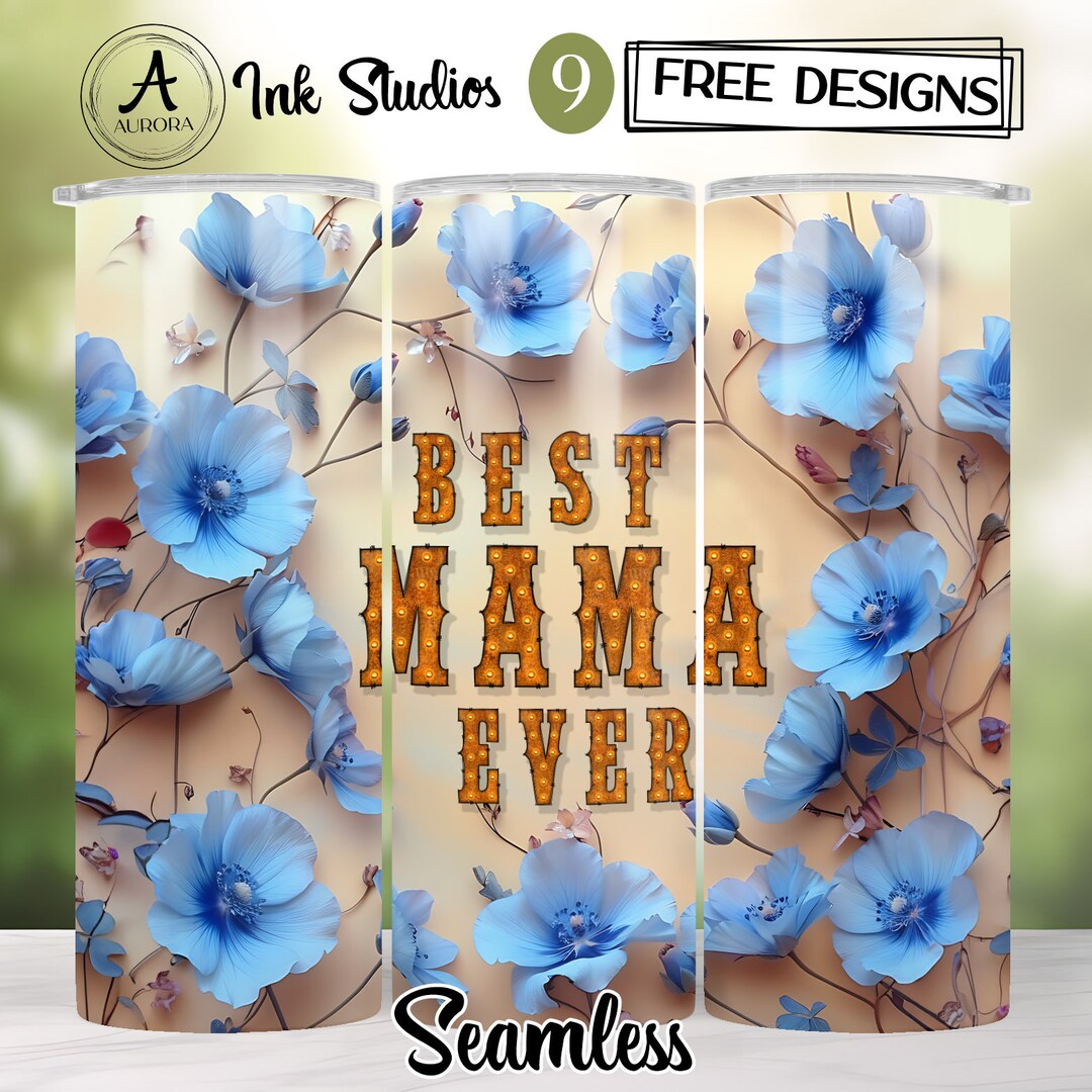 Best Mama Ever Wrap, Mom Life 20oz Skinny Tumbler Sublimation, Straight ...