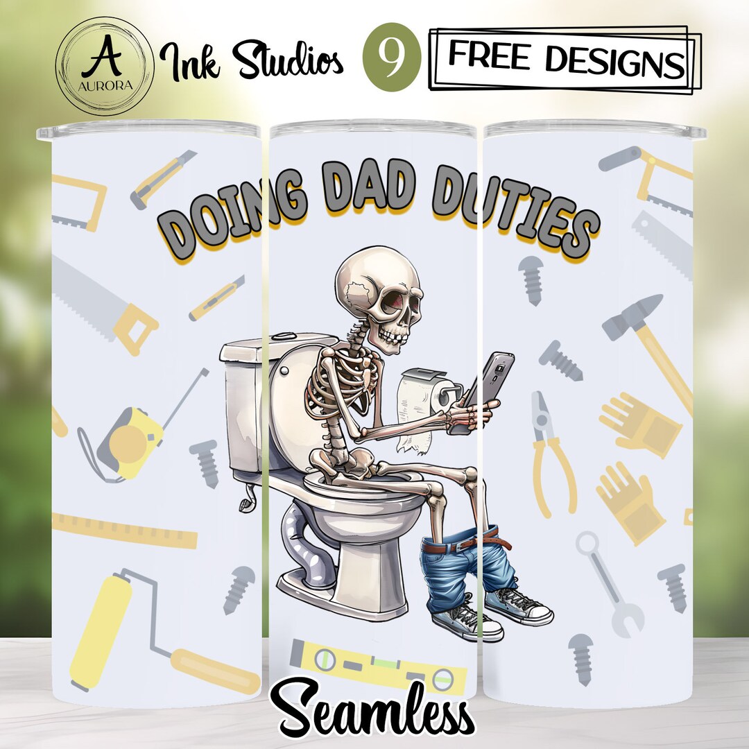 Doing Dad Duties Funny Tumbler, Doing Dad Shit 20oz Skinny Tumbler ...