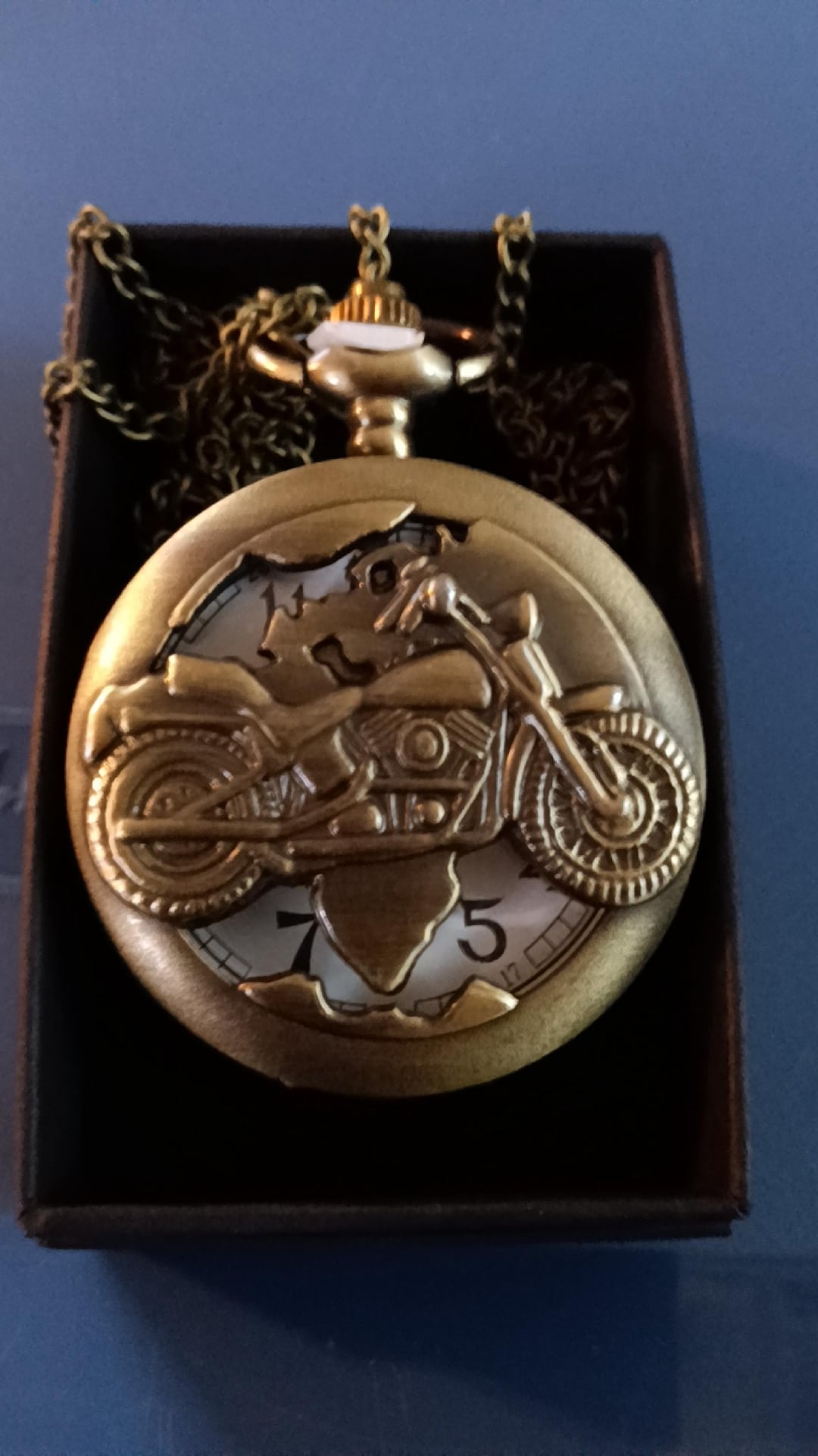 Vintage Motorcycle Pocket Watch, Brand New in the Box I Gift for Him I ...