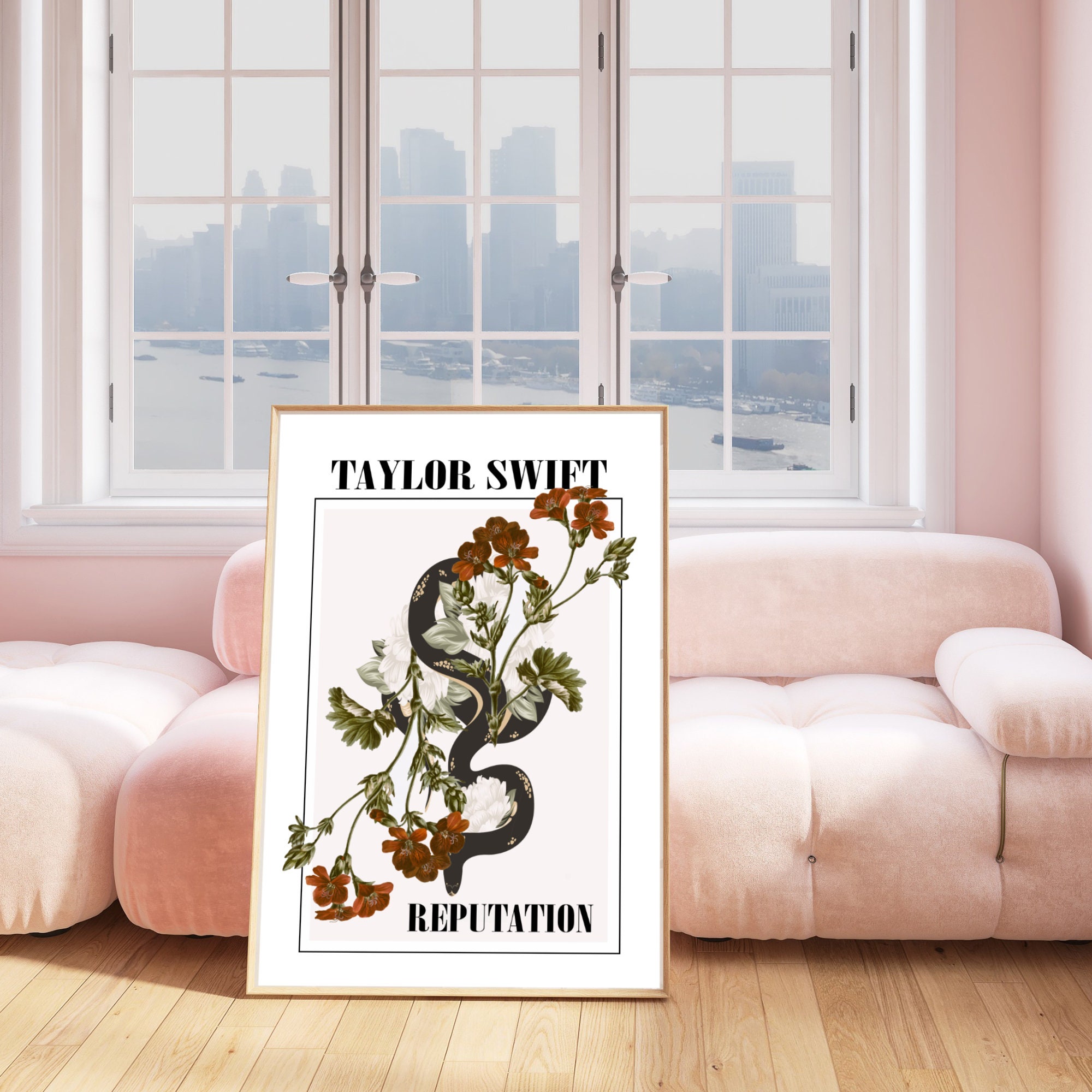 Taylor Swift Reputation Snake Botanical Digital Art Poster - Etsy