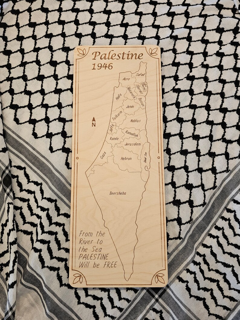 Palestine 1946 Map With Indigenous City Names - Etsy