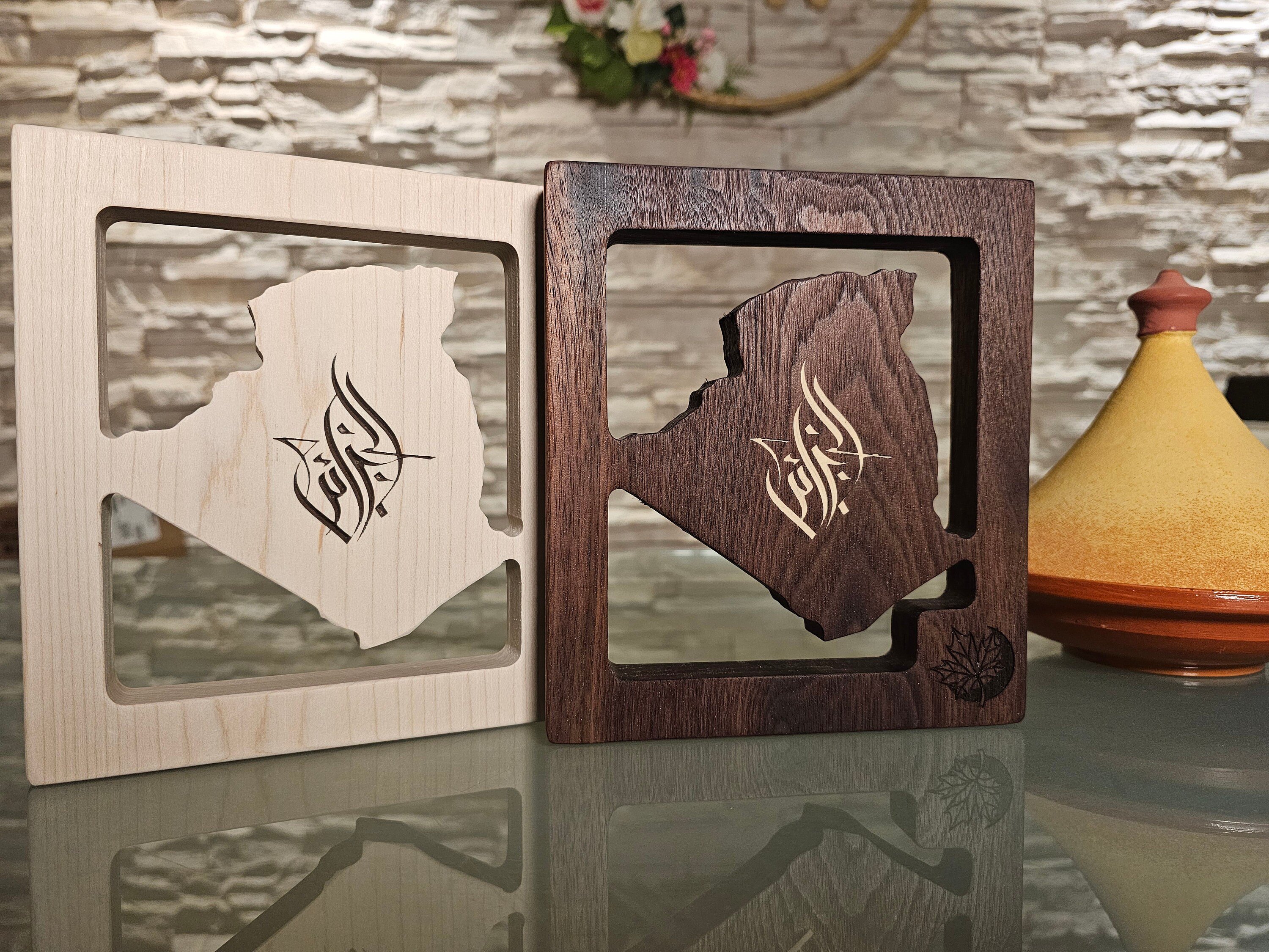 Palestine Wood Country Map Wall Art Walnut/maple - Etsy