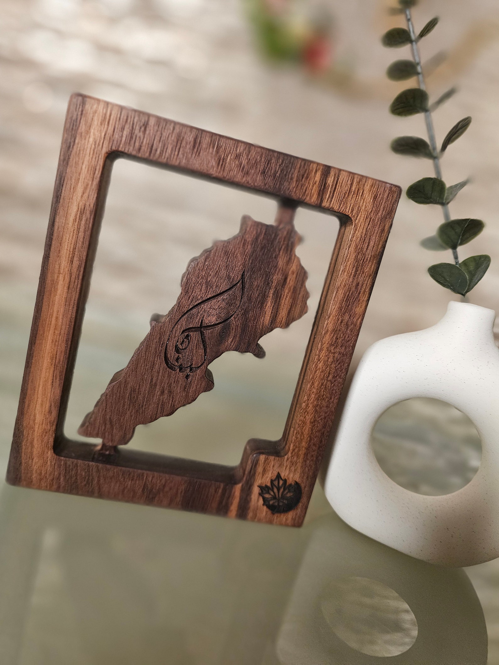 Palestine Wood Country Map Wall Art Walnut/maple - Etsy