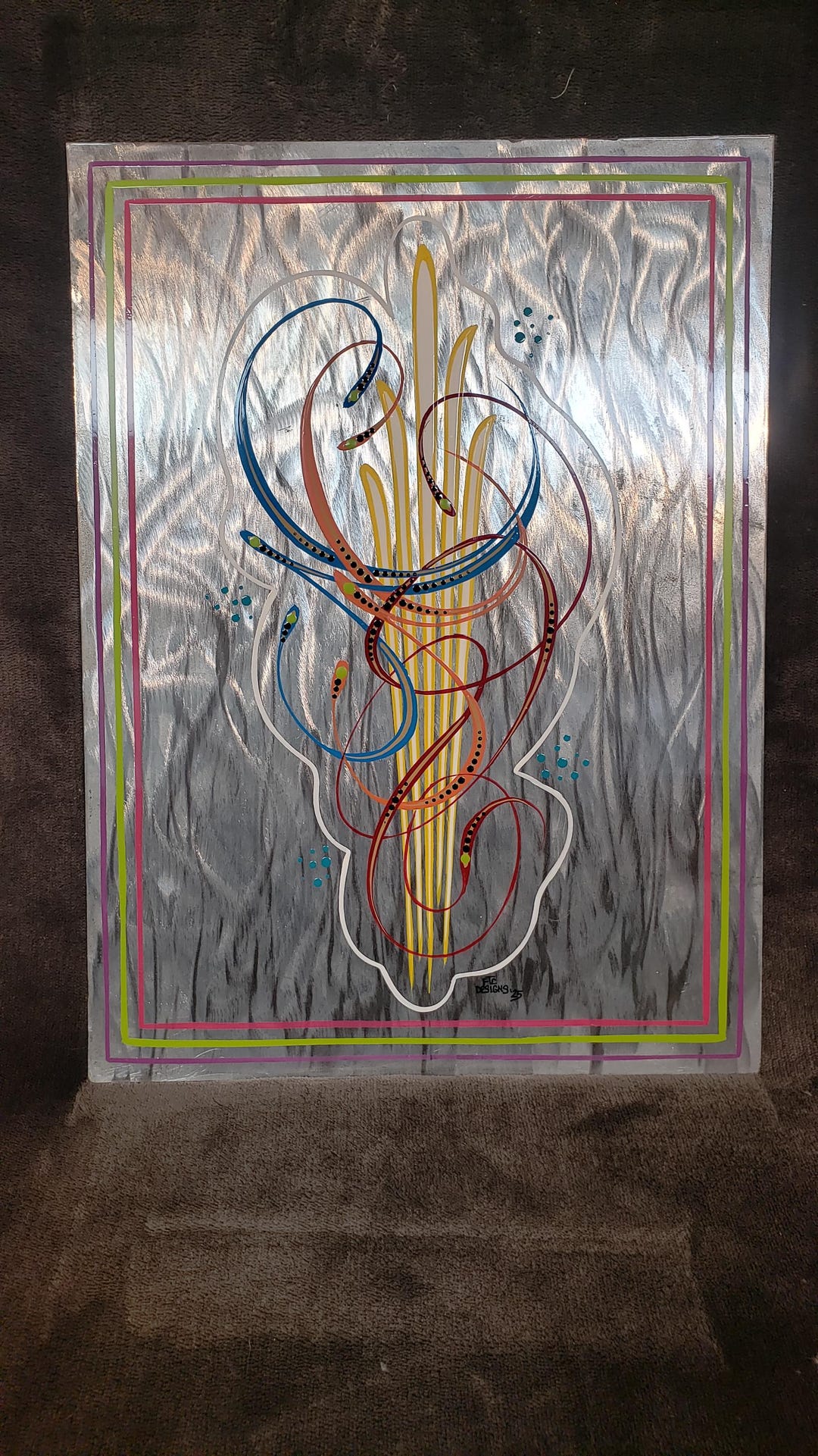12" X 16" Scroll Pinstripe Panel - Etsy