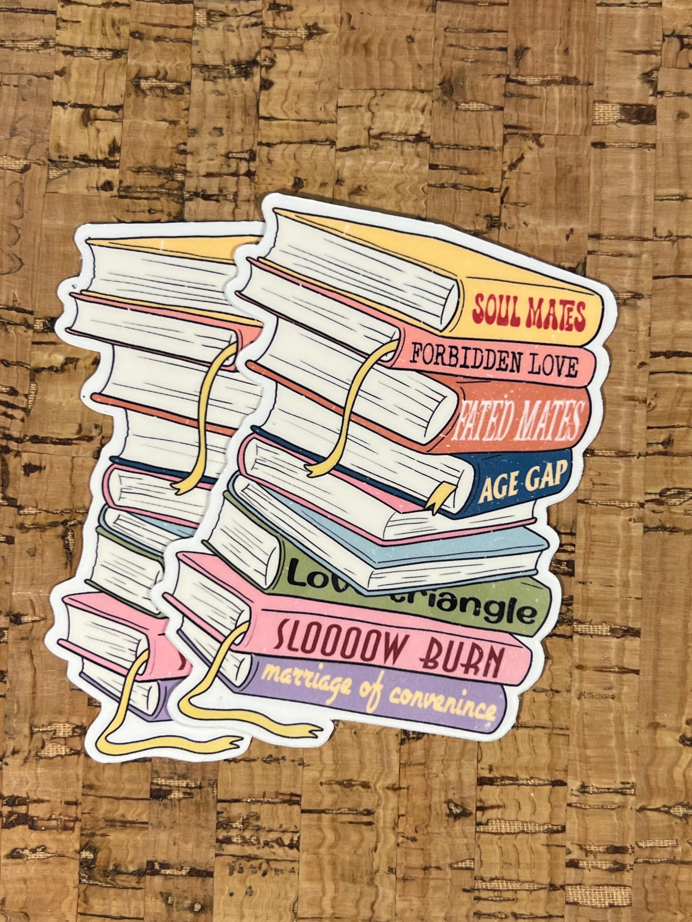Book Stack Sticker / Kindle Sticker / Book Obsessed / Reader Gift ...