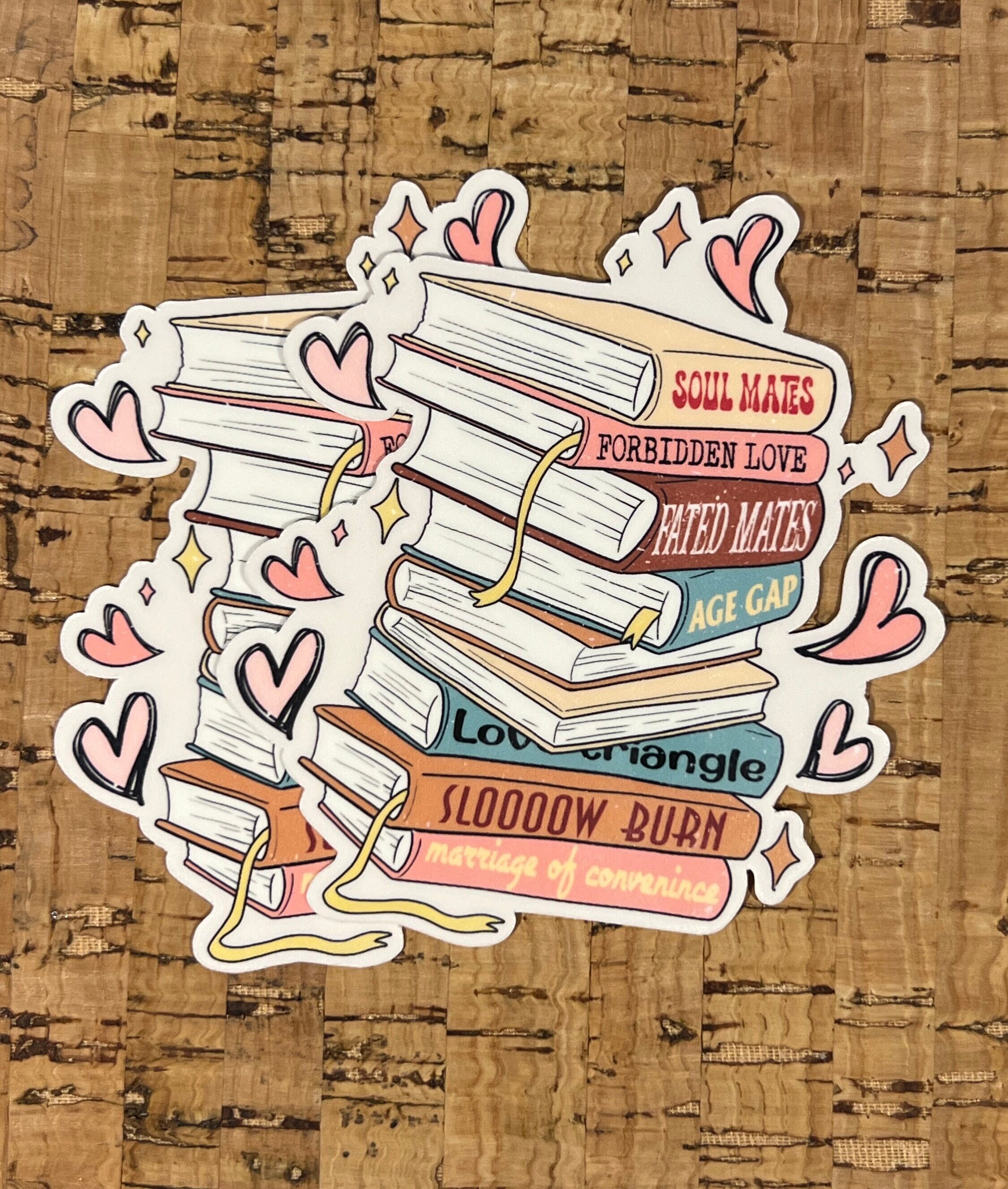 Book Stack Sticker / Kindle Sticker / Book Obsessed / Reader Gift ...