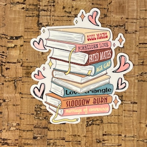 Book Stack Sticker / Kindle Sticker / Book Obsessed / Reader Gift ...