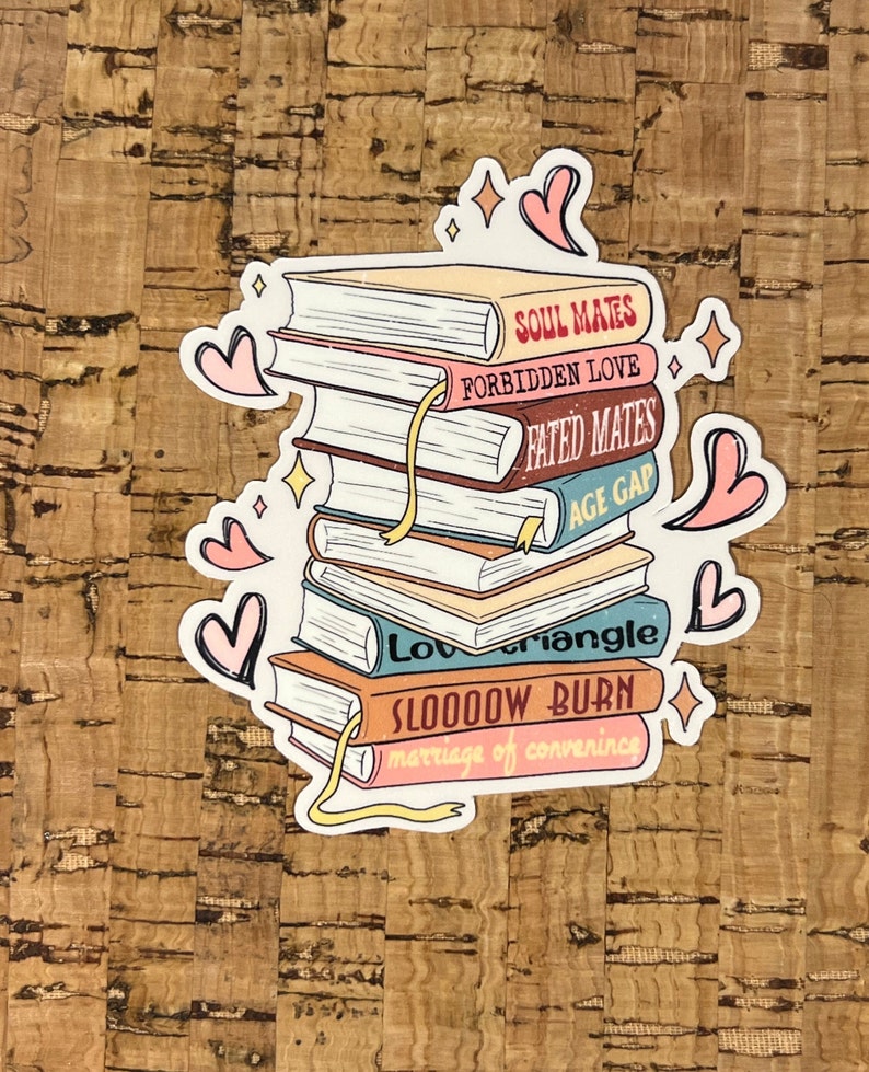 Book Stack Sticker / Kindle Sticker / Book Obsessed / Reader Gift ...