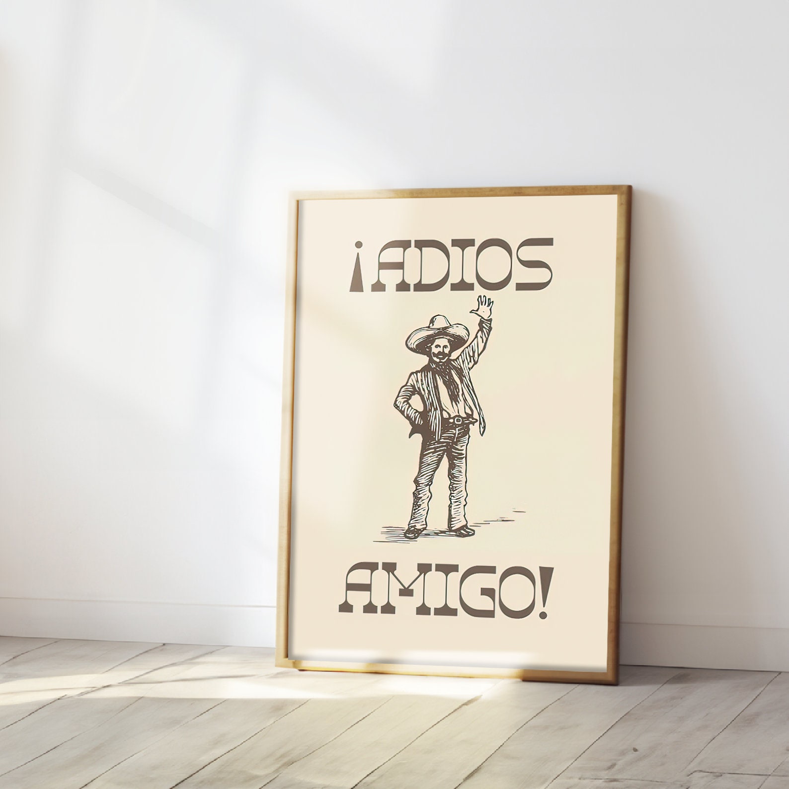 Retro Farewell - Vintage Adios Amigos Art Print - Etsy