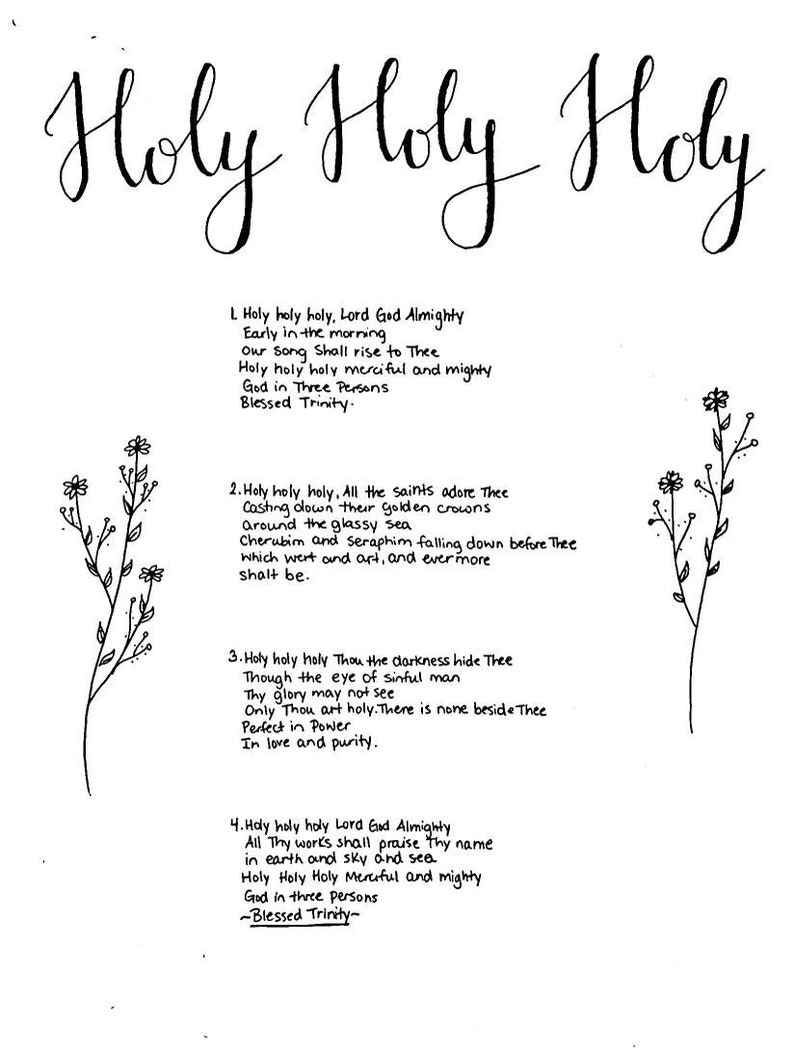 Holy Holy Holy Hymn Digital Download - Etsy