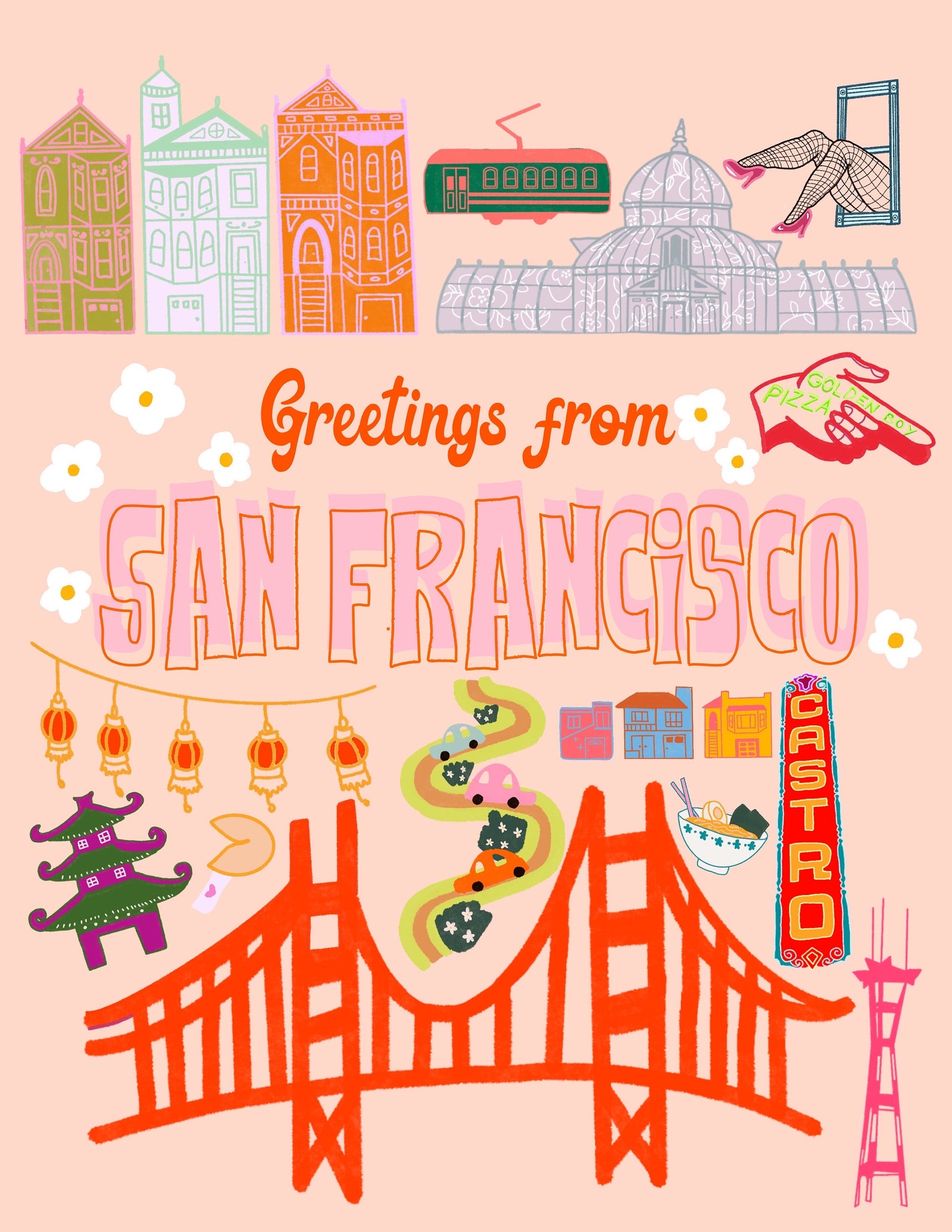 San Francisco Clip Art Stickers - Etsy