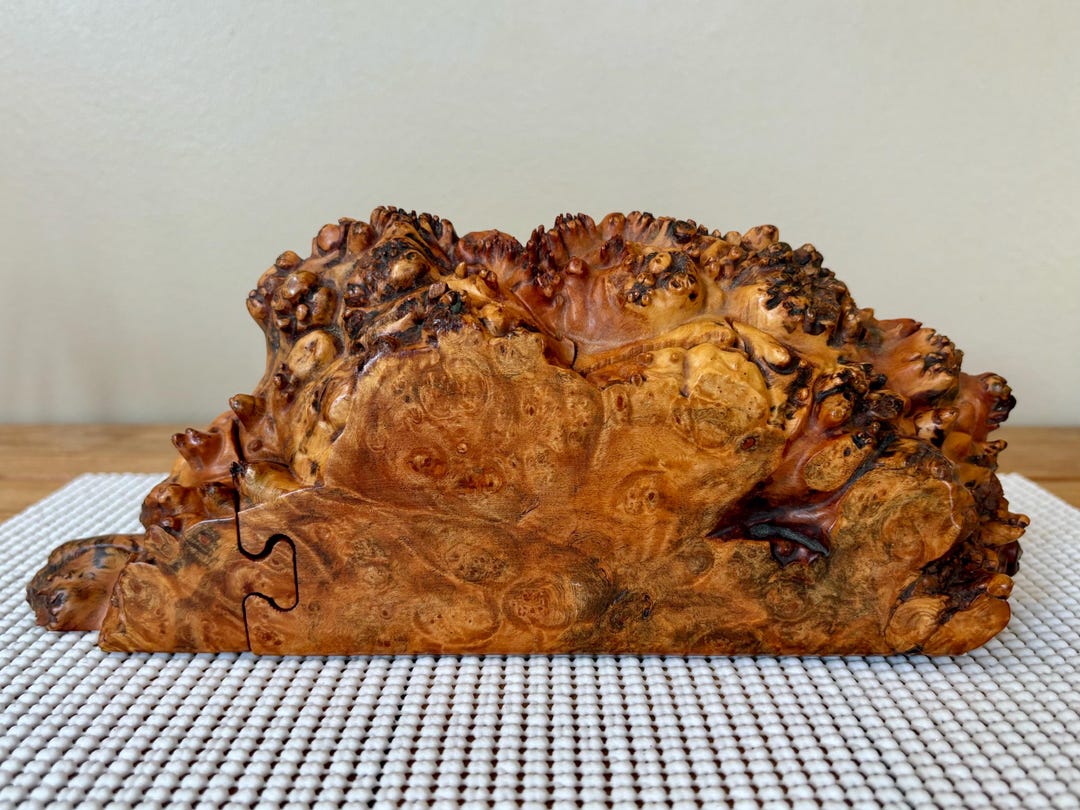 Maple Root Burl Puzzle Box Made by Jeff Vollmer of Royal Woods 1990’s ...