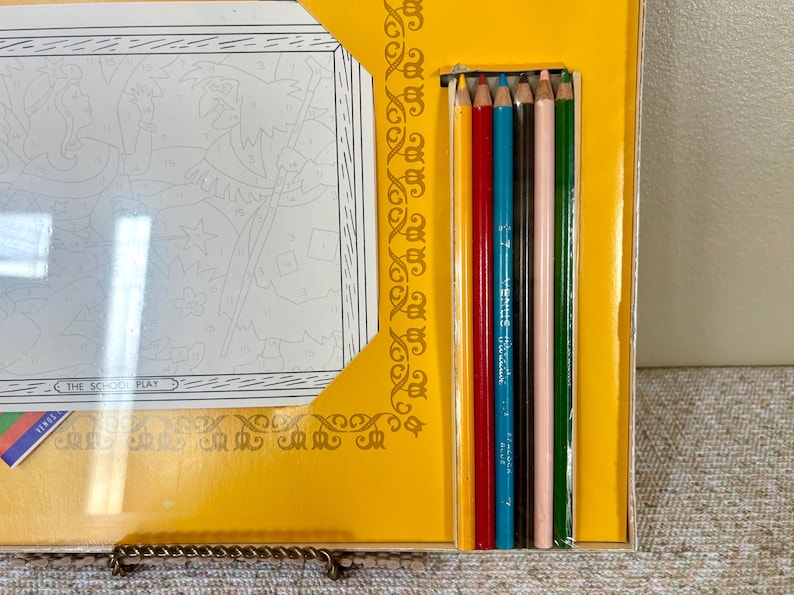 Vintage 1970’s Venus Paradise Color by Number “school Days”-sealed New ...