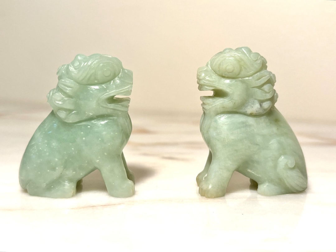 Vintage Jade Foo Dogs - Etsy