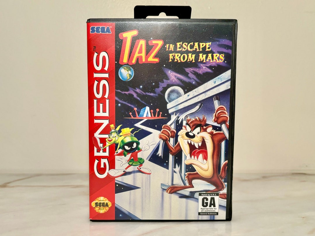 Vintage Sega Genesis 1994 Taz in Escape From Mars Game Comes Complete W ...