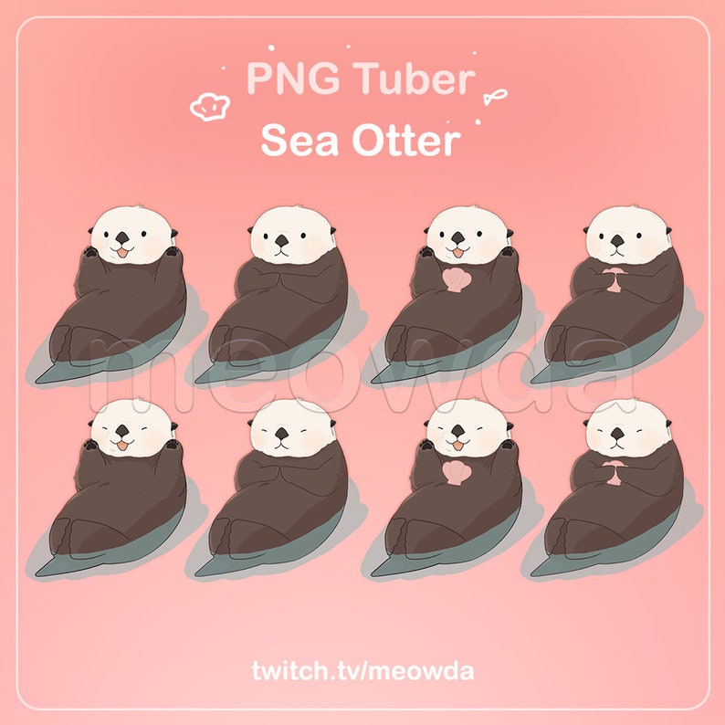Sea Otter Pngtuber | Animal Vtuber | Twitch | Streaming | Avatar ...