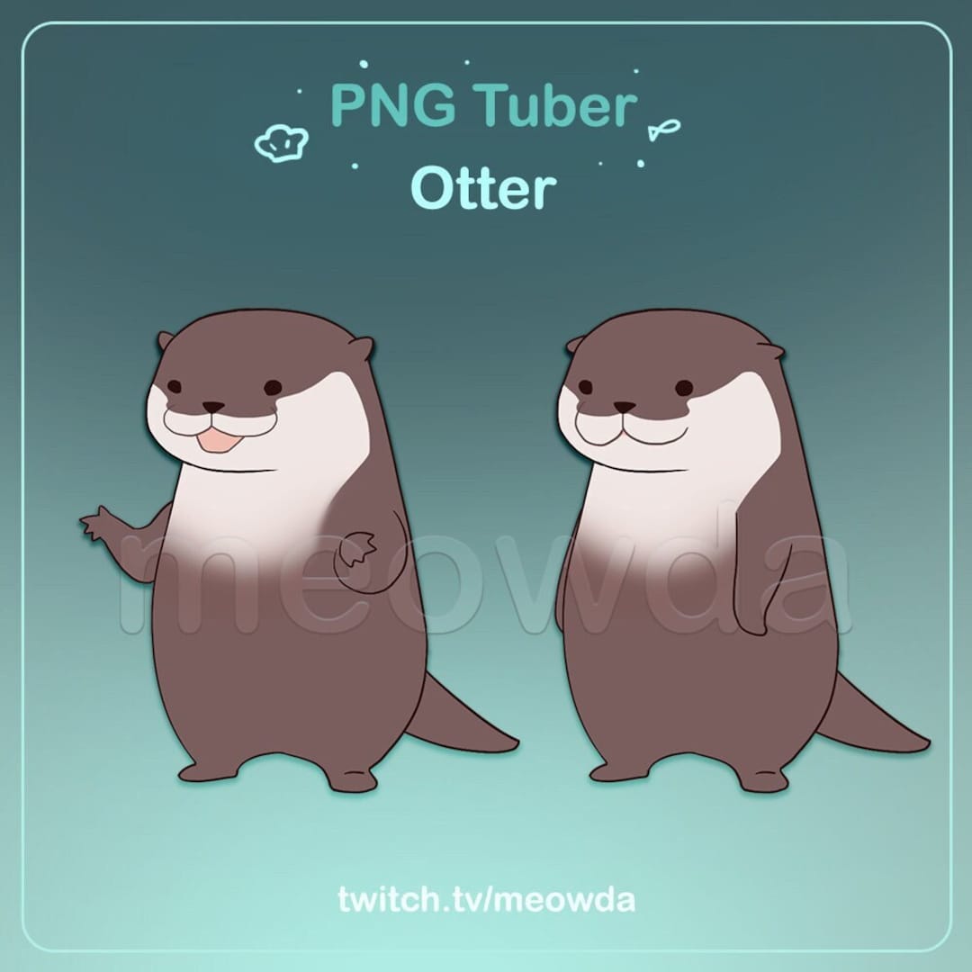 Otter Pngtuber | Animal Vtuber | Twitch | Streaming | Avatar | Ready ...
